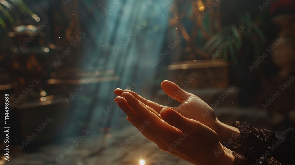 Christian Prayer and Worship: Praying Hands with Faith, Belief in God ...