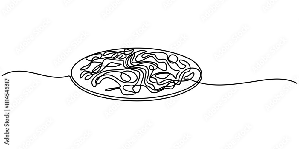 Vector illustration of spaghetti isolated on white background for kids ...