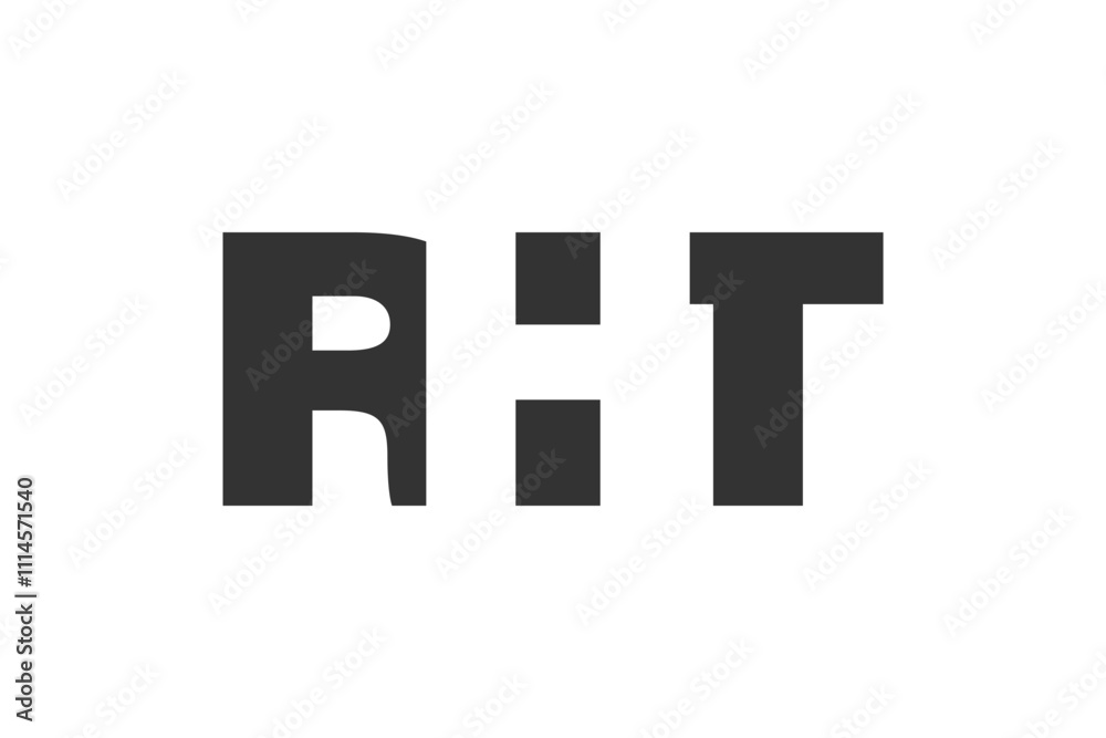 RHT logo design. Initial letter R H T bold font style for tech startups ...
