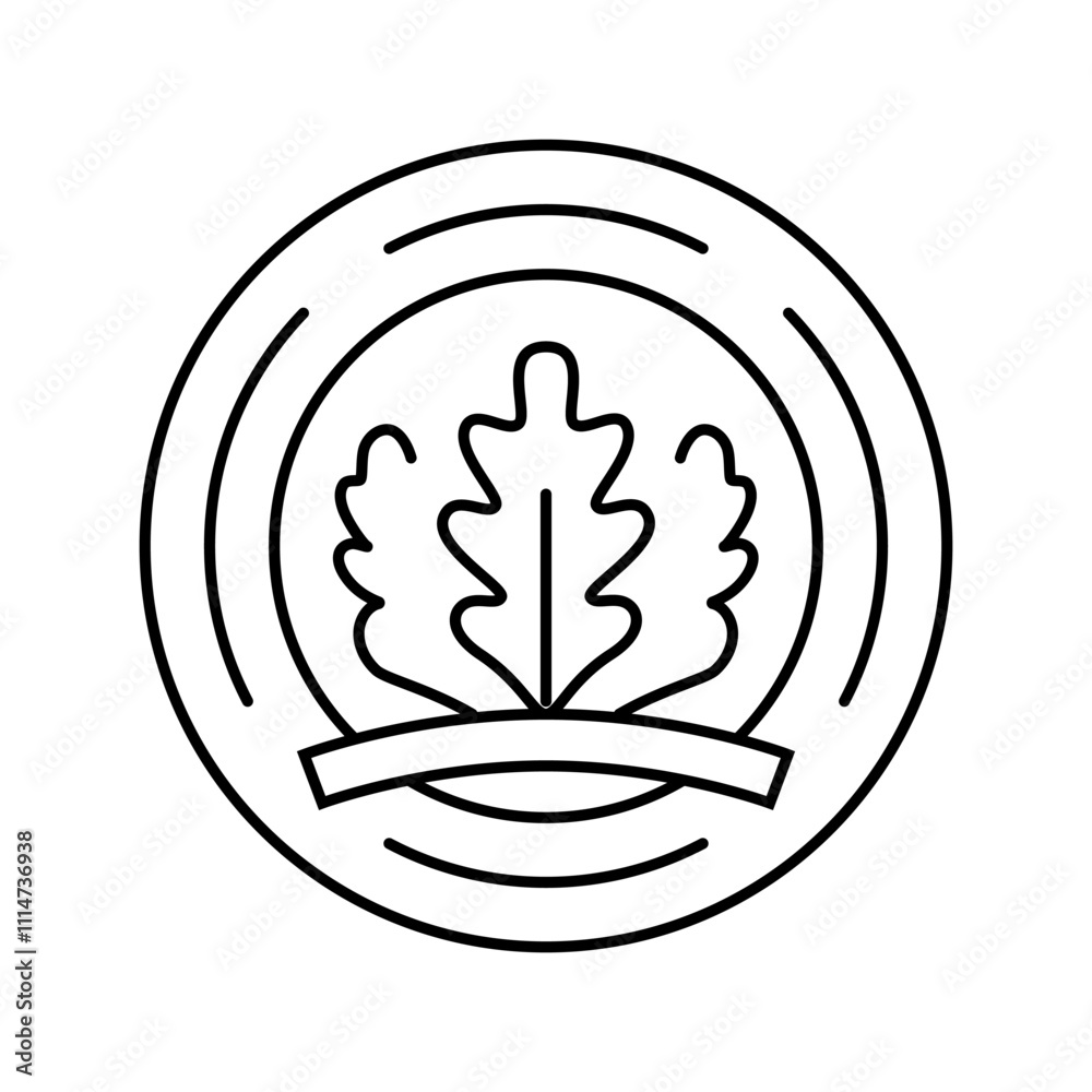 leed certification green building line icon vector. leed certification ...