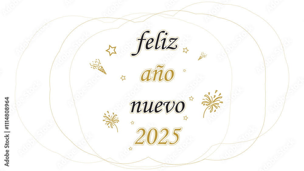 feliz año nuevo 2025 means happy new year 2025 in spanish suit for ...