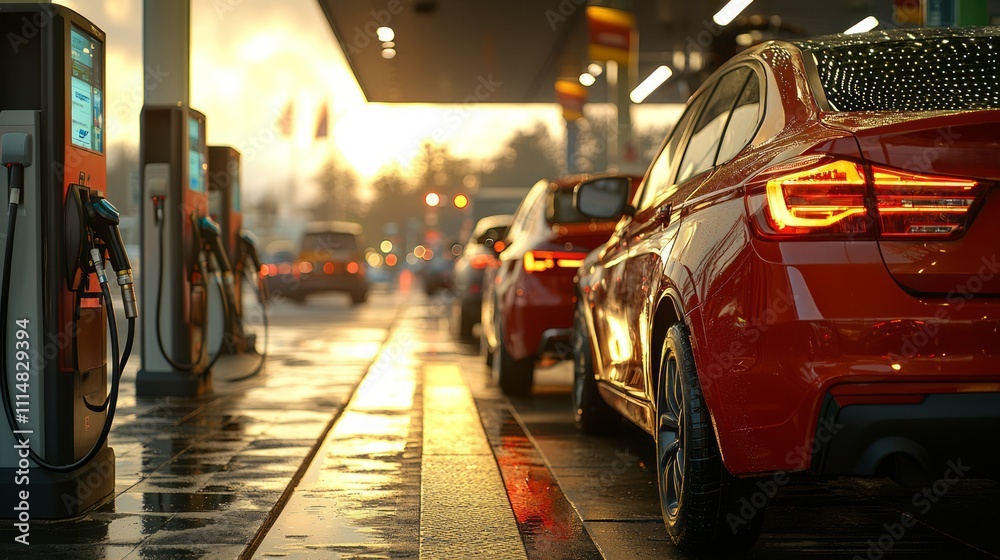 Biomethane Distribution Station: Vehicles refueling with biomethane at ...