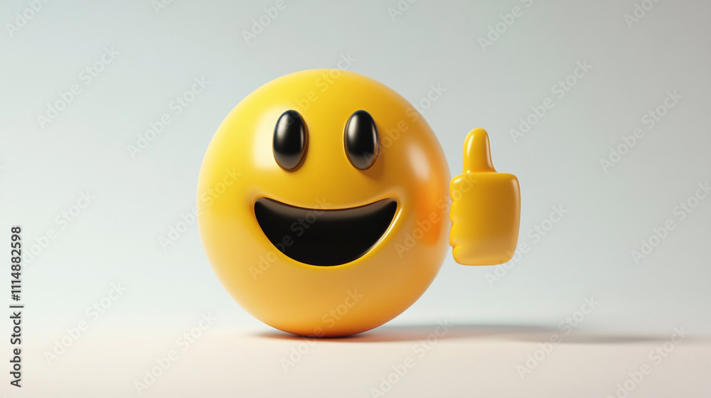 smiley face emoji against white background.ai generative Stock ...