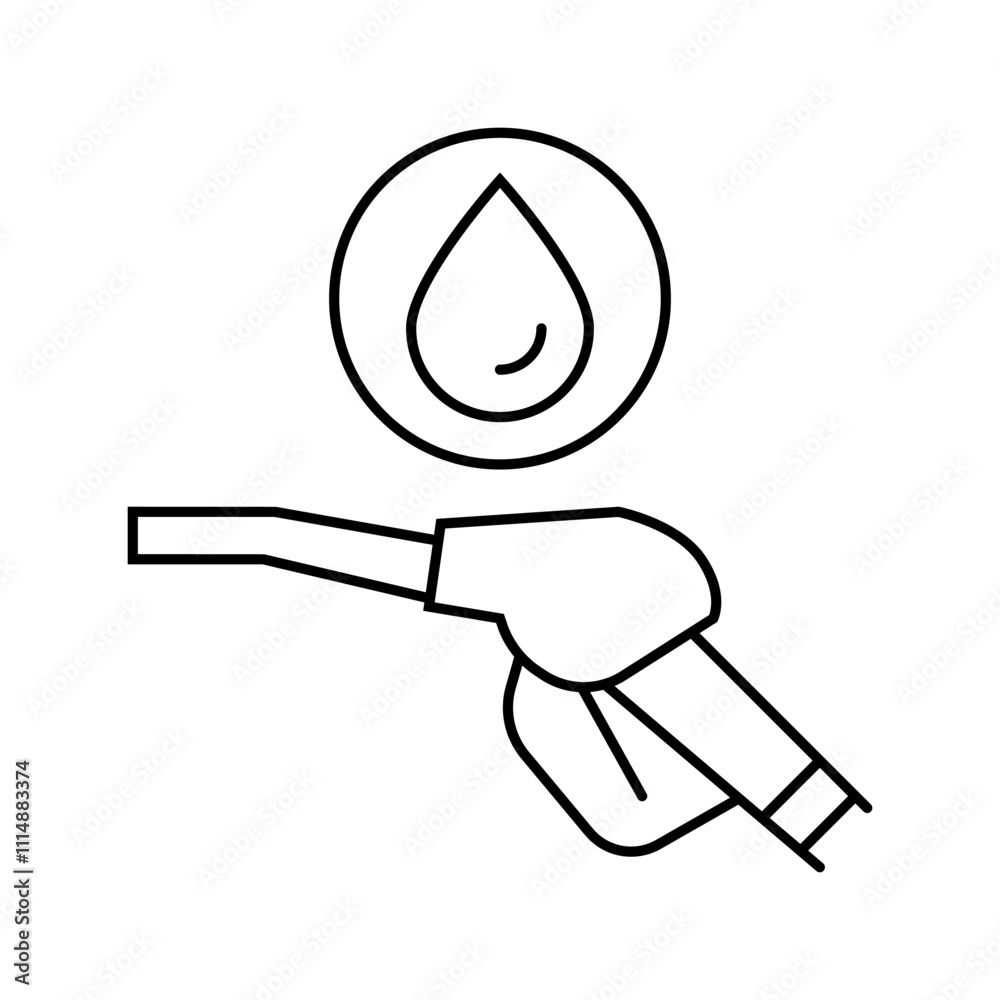 diesel oil industry line icon vector. diesel oil industry sign ...