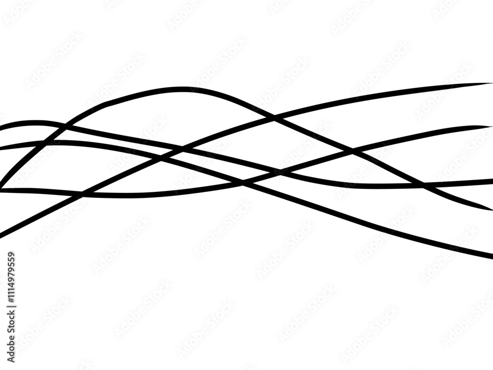 Thin wavy line abstract background. Wavy line horizontal divider ...