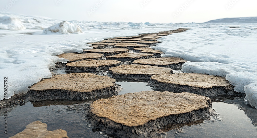 Ilustración de Stock Soil in the Arctic and other fragile ecosystems is ...