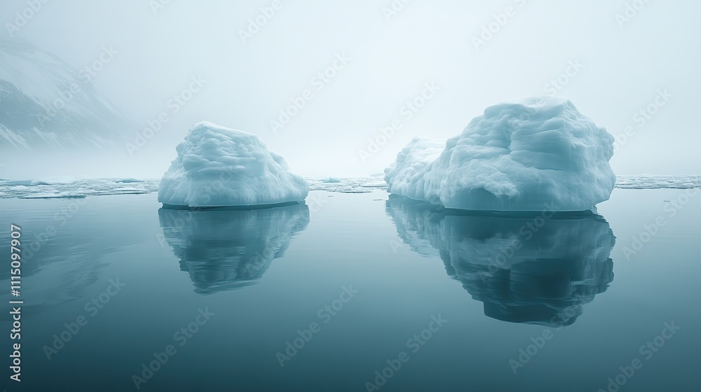 The floating icebergs, melting glaciers, and rising sea levels in the ...