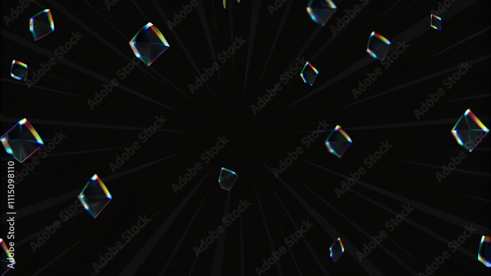 Prism Rainbow Light Flares Overlay. Blurred rainbow refraction overlay ...