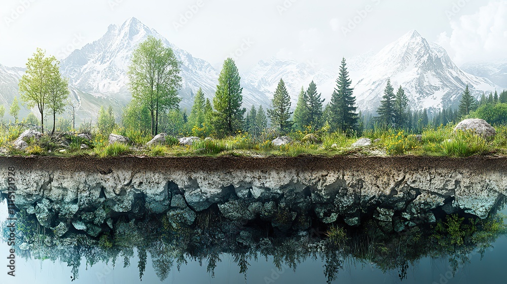 Visual depiction of how ecosystems adapt to climate change, using high ...