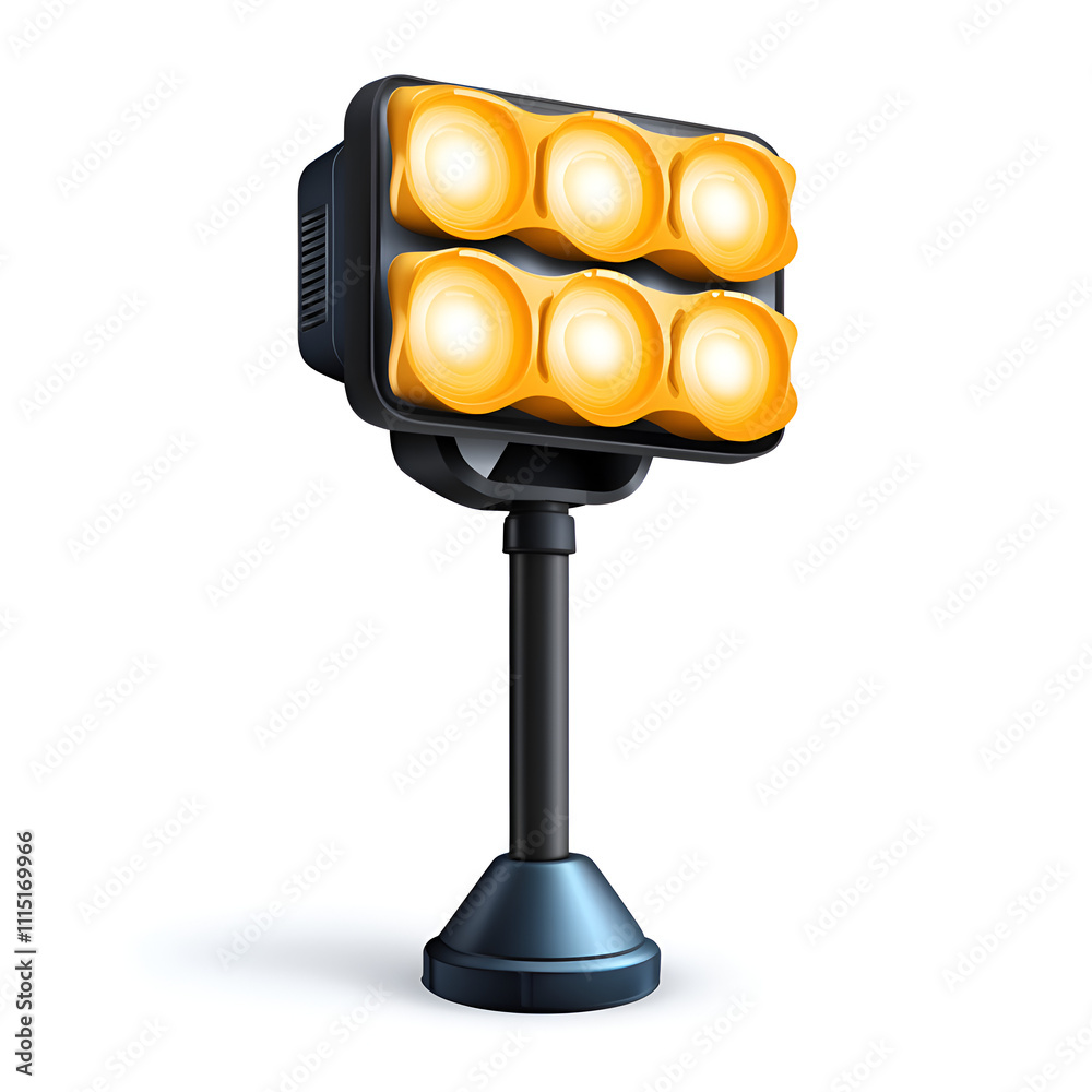 Portable work light with multiple lamps designed for outdoor ...
