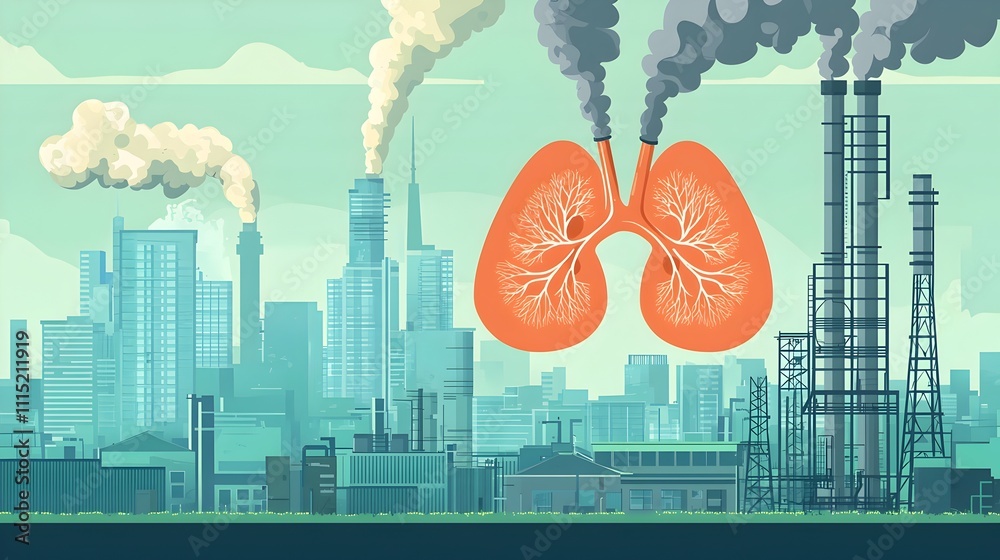 Minimal and Illustrative Infographic Highlighting PM2 5 Pollution ...