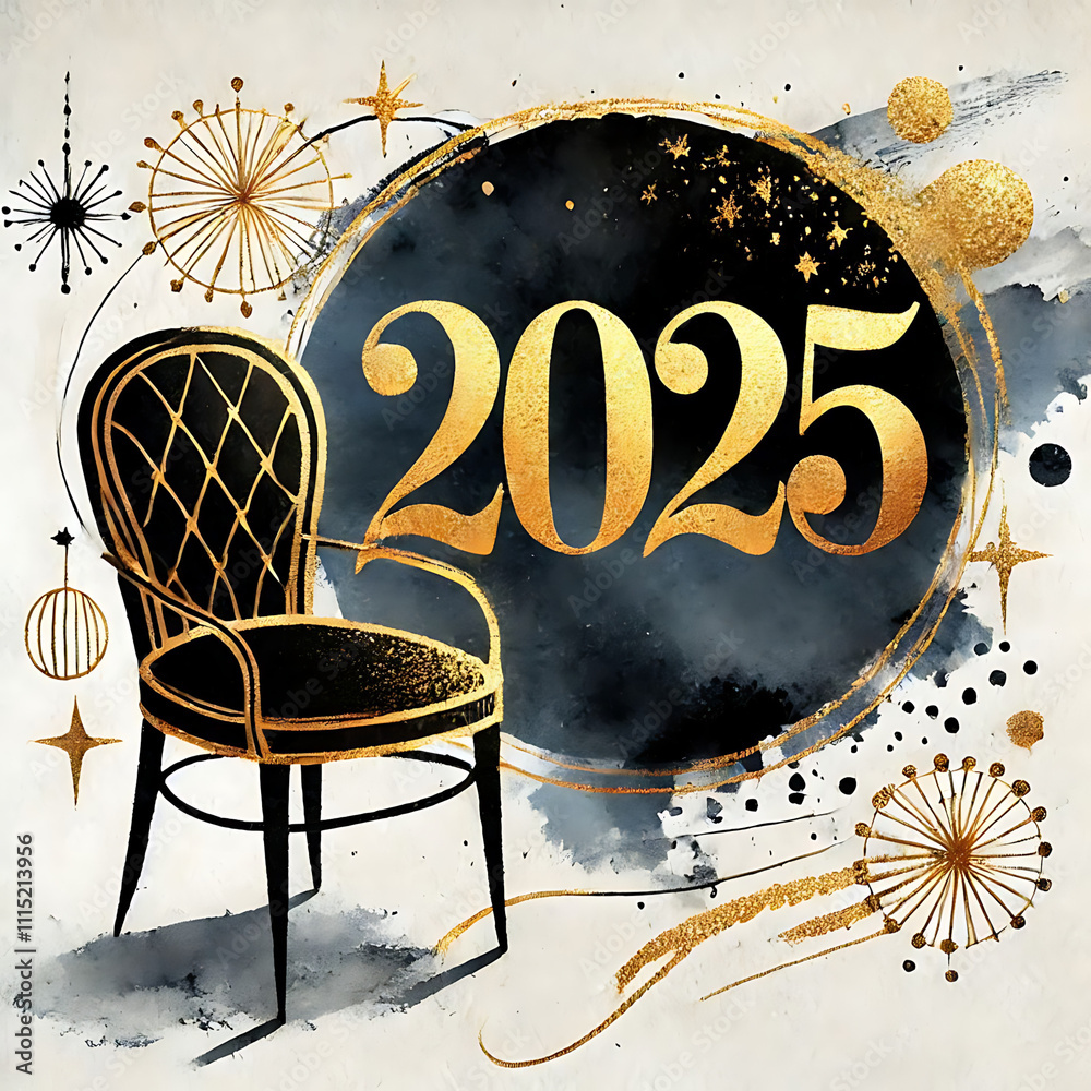 2025 new year design for luxury furniture company. 2025 design. Stock ...