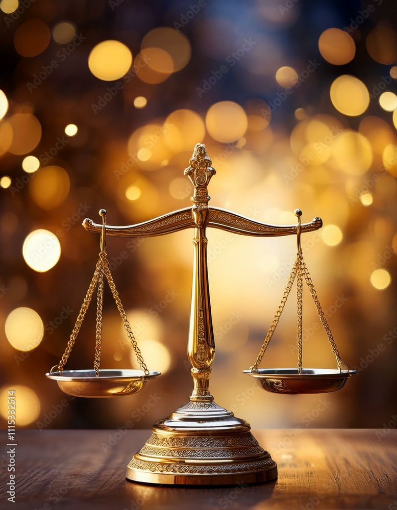 Equilibrio Perfecto: Balanza Dorada Simbolizando la Justicia en un ...