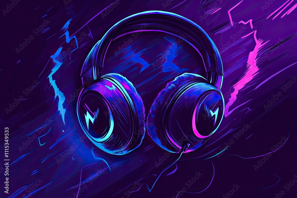 discord logo with a headphone on it, vector, dark bluish purple ...