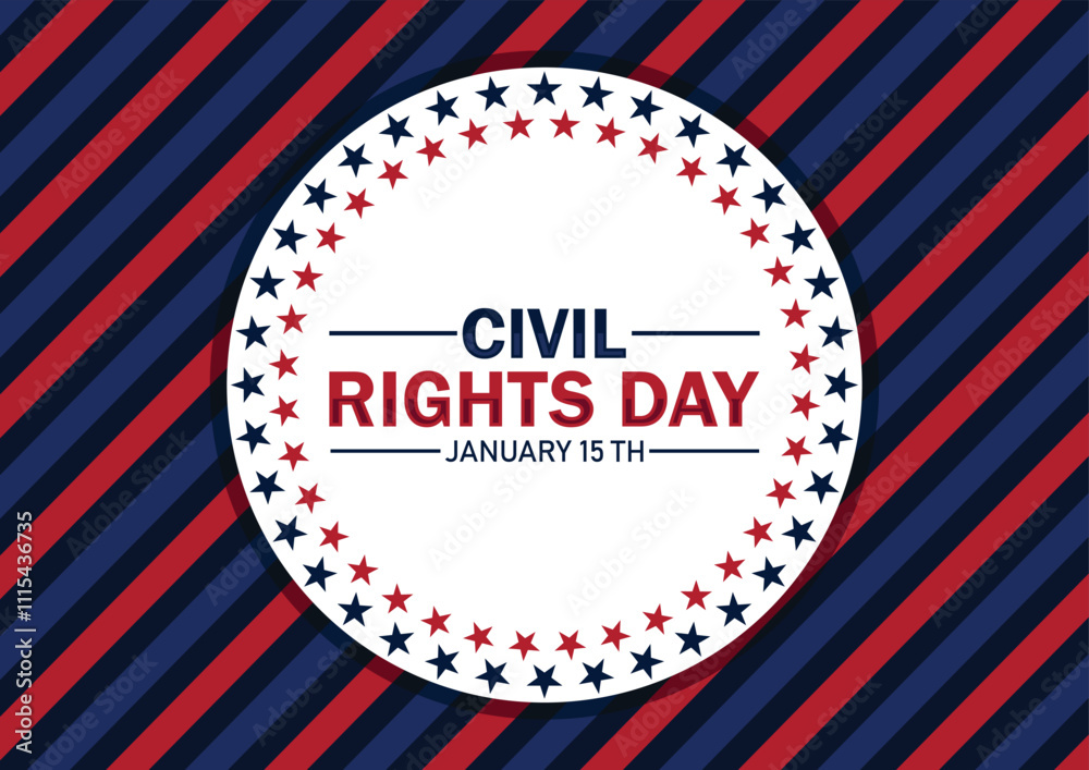 Civil Rights Day wallpaper with shapes and typography, banner, card ...