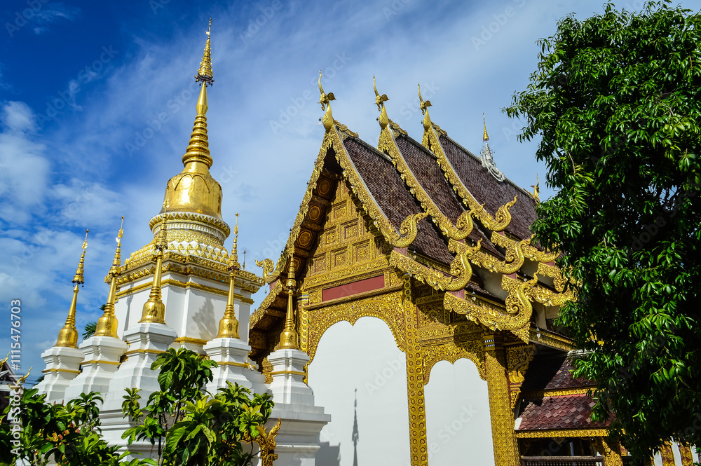 Pagoda and Chapel, Lanna Architecture, Symbols of Buddhism, South East ...