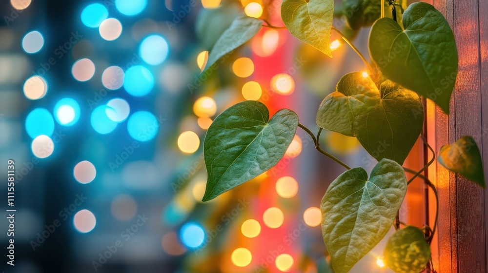 natural transpiration stomata growth depicted through vine climbing ...