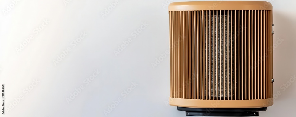 furnace filter concept. Wall-mounted furnace with an exposed filter ...