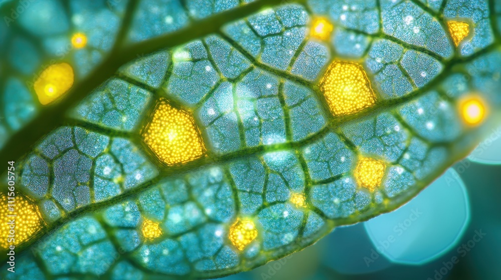 natural transpiration stomata process visualized as microscopic pores ...