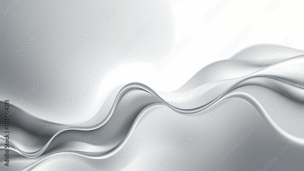Abstract white background with smooth curve lines. Modern futuristic ...