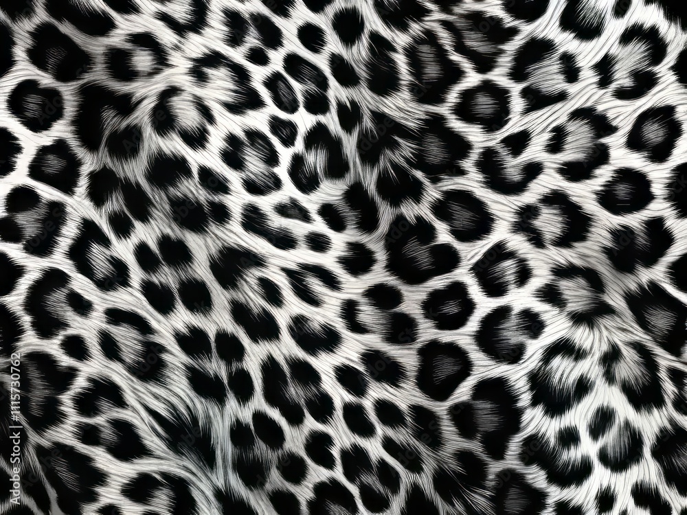 Stylish Black and White Leopard Print Texture with Glossy Finish ...
