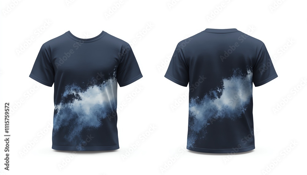 Showcase your style front and back view mockup of a t-shirt with design ...