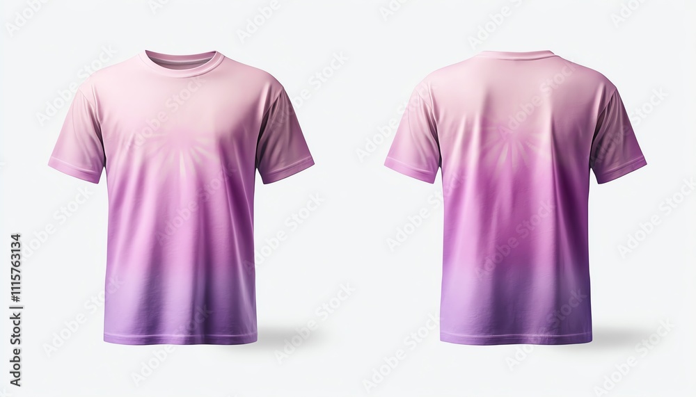 Mockup showcase of a front and back view t-shirt design studio ...