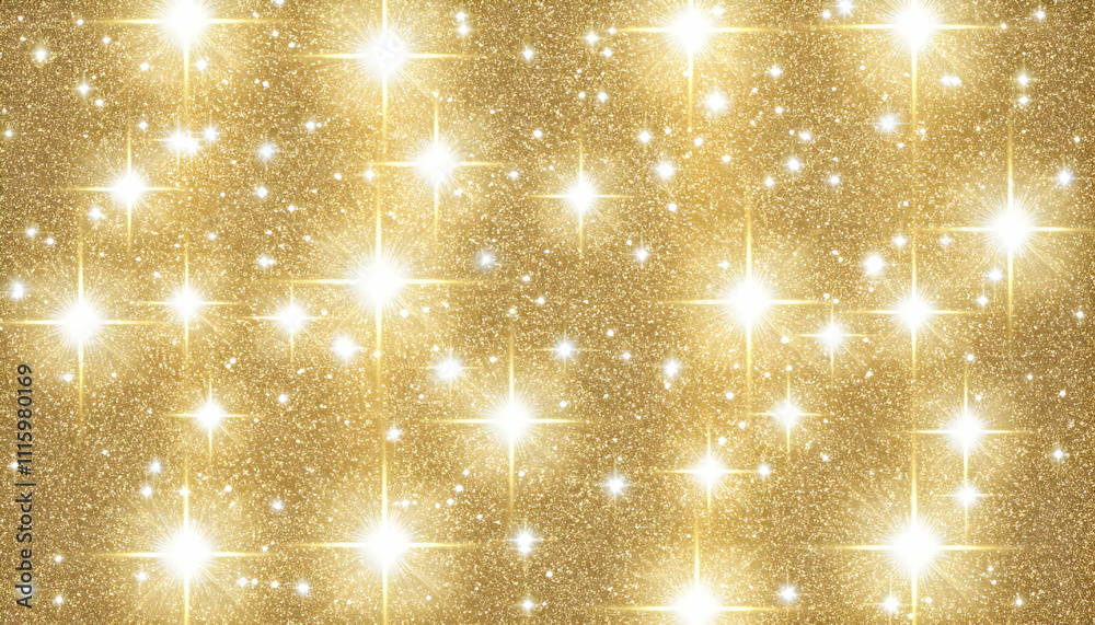 Dazzling gold glitter background with sparkling stars, perfect for ...