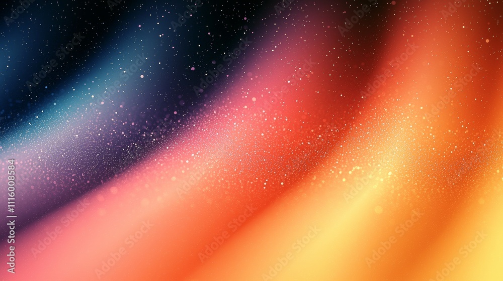 Colorful grainy gradient background with glowing lights and noise ...