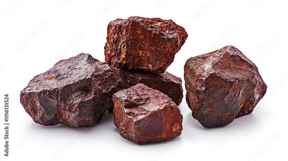 Pentlandite nickel sulfide ore on white background showcasing mining ...