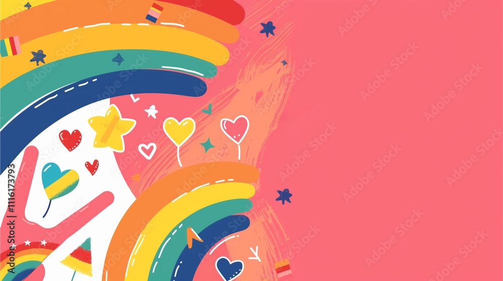 a dynamic template advocating for LGBTQ rights, featuring rainbow ...