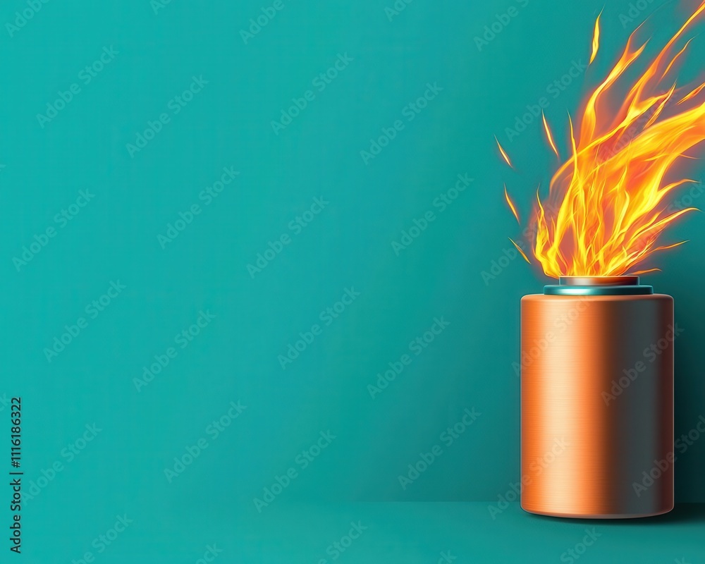 Visualization of energy being stored in a battery, electrons flowing in ...