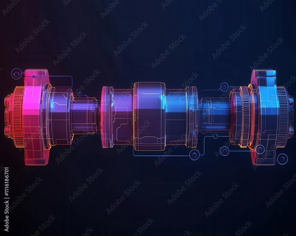 Schematic of a crankshaft mechanism converting rotational energy ...