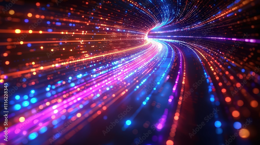 Fiber optic cable technology vector design of internet, network, speed ...