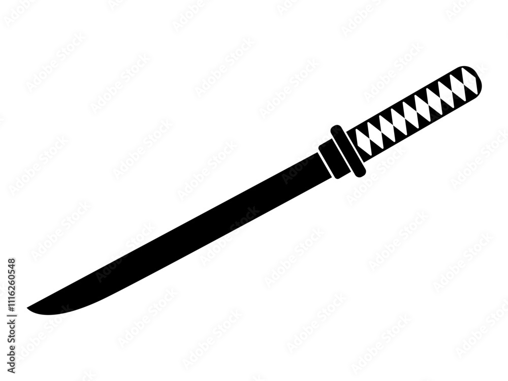 Katana sword samurai ronin japanese pictogram icon flat style for ...