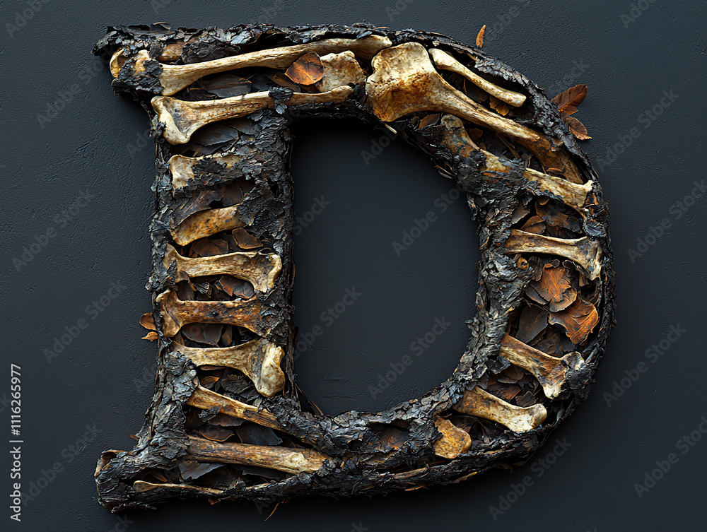 alphabet, bones, letters, skeleton, spooky, eerie, creepy, horror ...