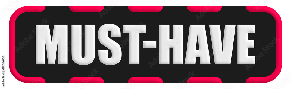 Must Have Stamp Seal, Black Background Must Have Word Rubber Stamp ...