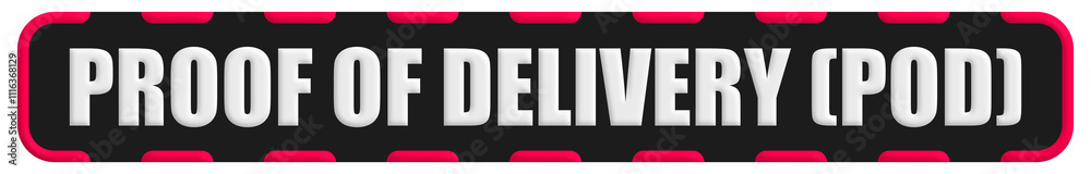 Proof of Delivery (POD) Stamp Seal, Black Background Proof of Delivery ...