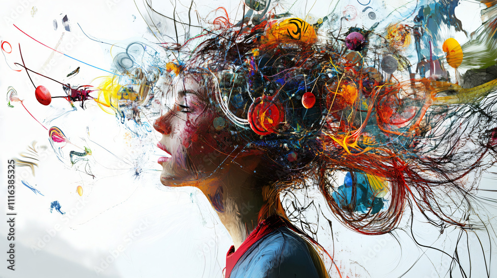 A visual representation of a mind map, with interconnected ideas and ...