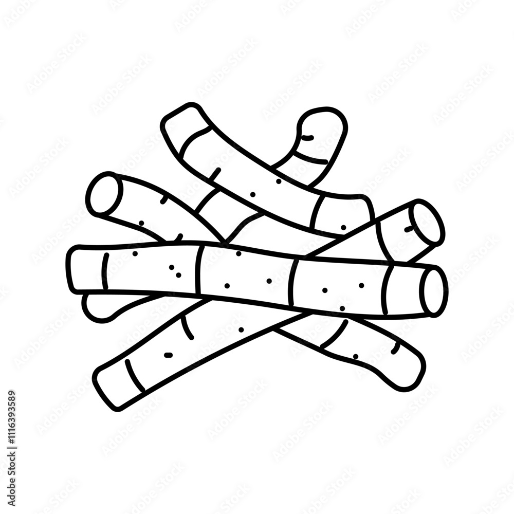 ashwagandha ayurvedic herb line icon vector. ashwagandha ayurvedic herb ...