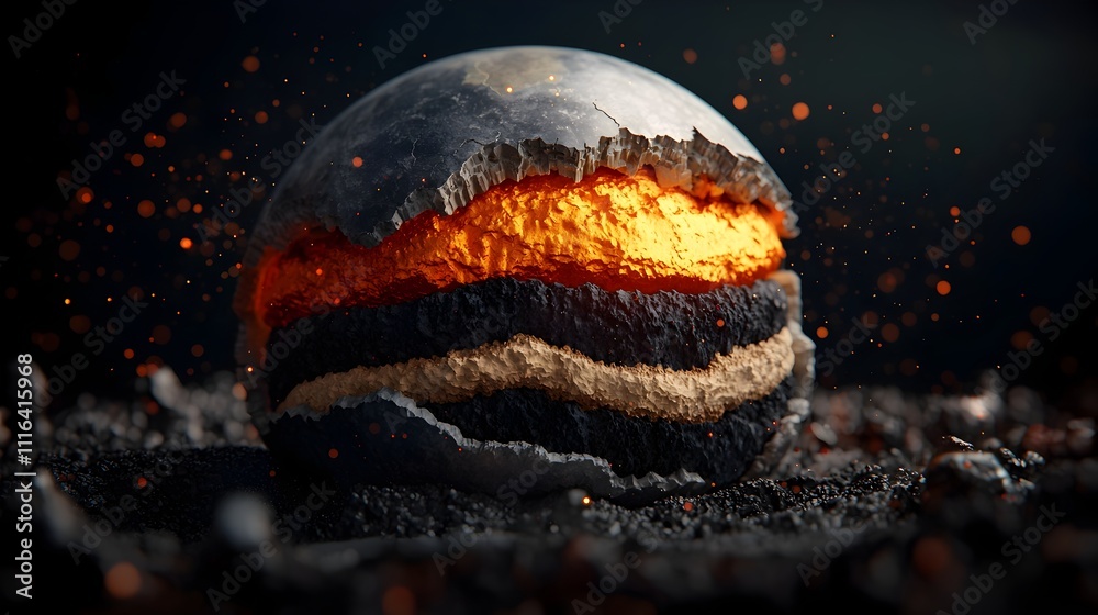 Detailed seismographic visualization showcasing the complex and dynamic ...