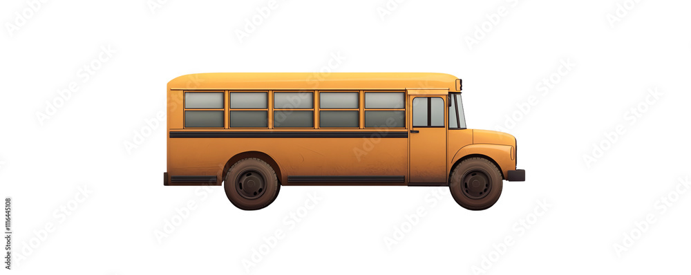 Classic yellow school bus vehicle icon. transparent background Stock ...