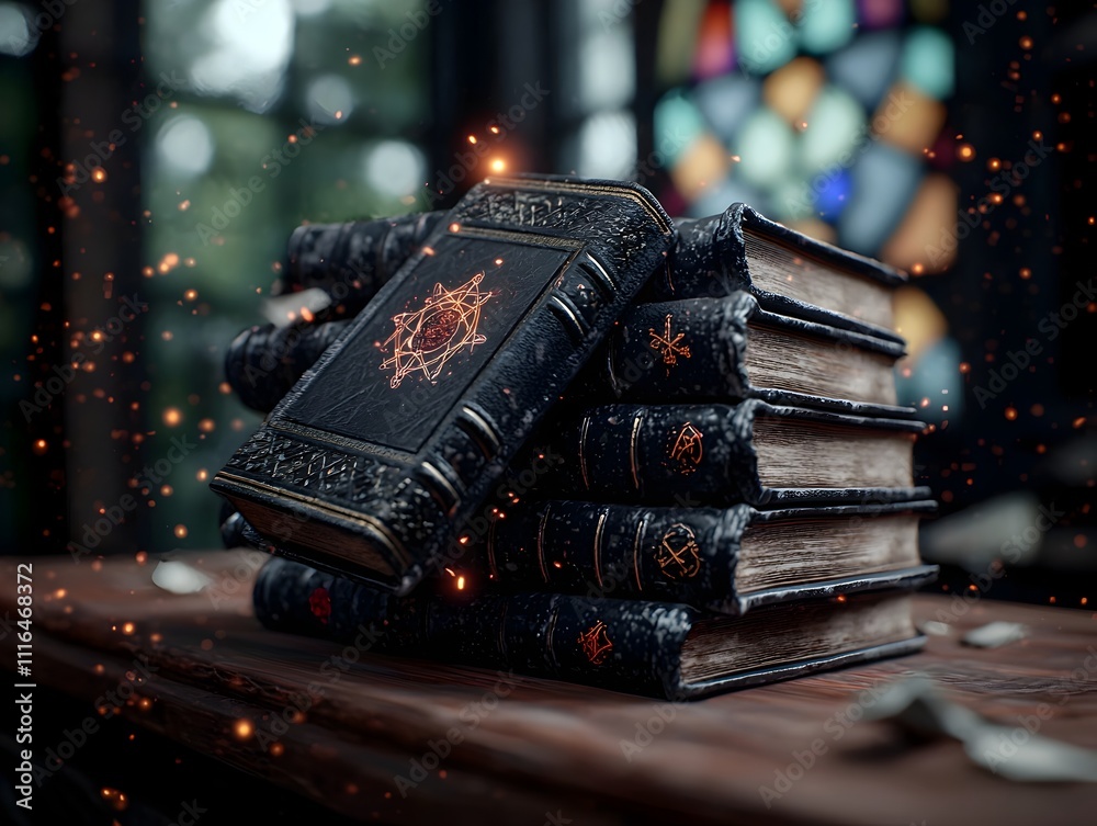 Enchanting Arcane Library Overflowing with Esoteric Texts and ...