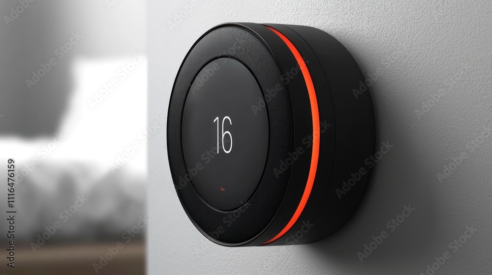 Nest Thermostat: Smart Home Temperature Control Stock Illustration ...
