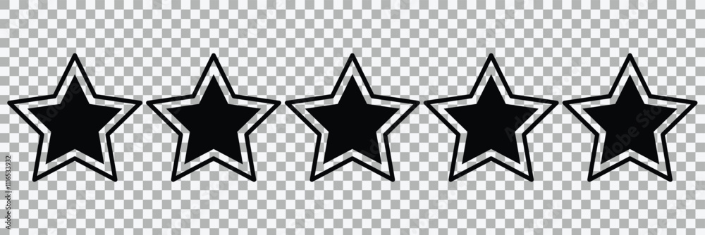 Five star rating customer review icon. Star icon rating symbol reward ...