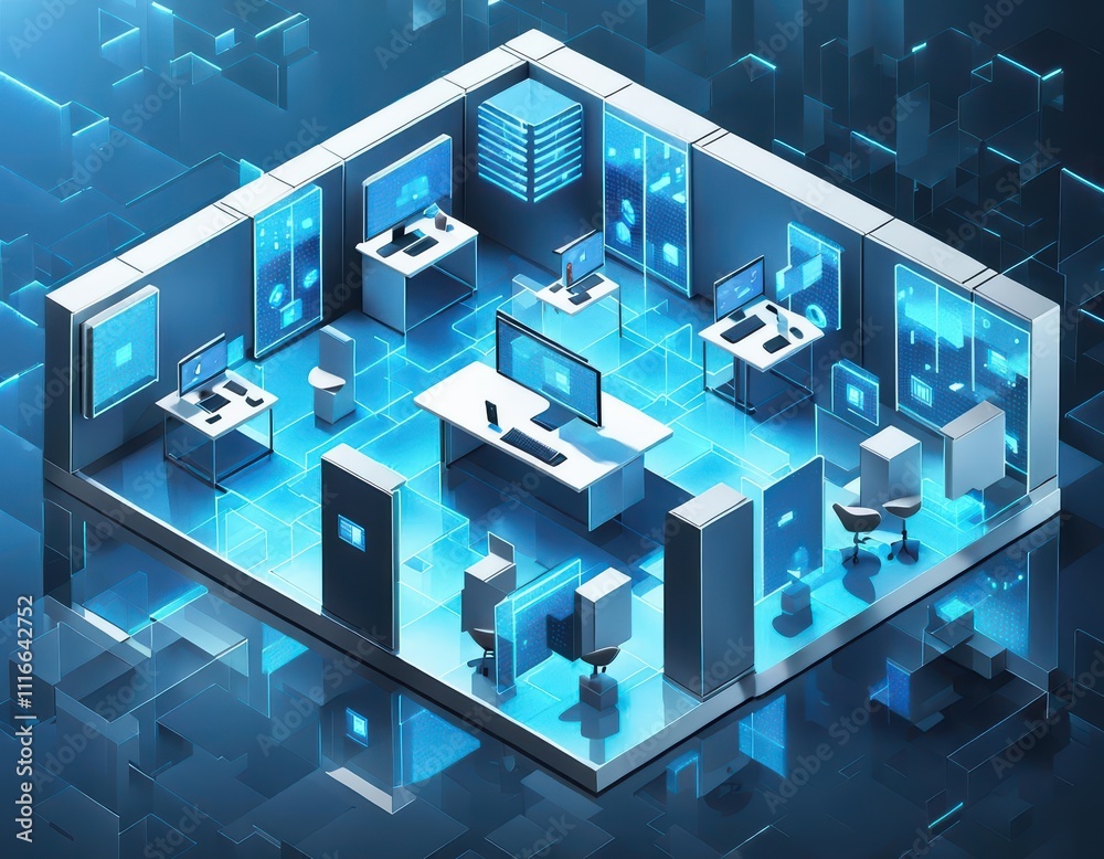 Cybersecurity, cyber defense and privacy concepts to protect data. A 3D ...
