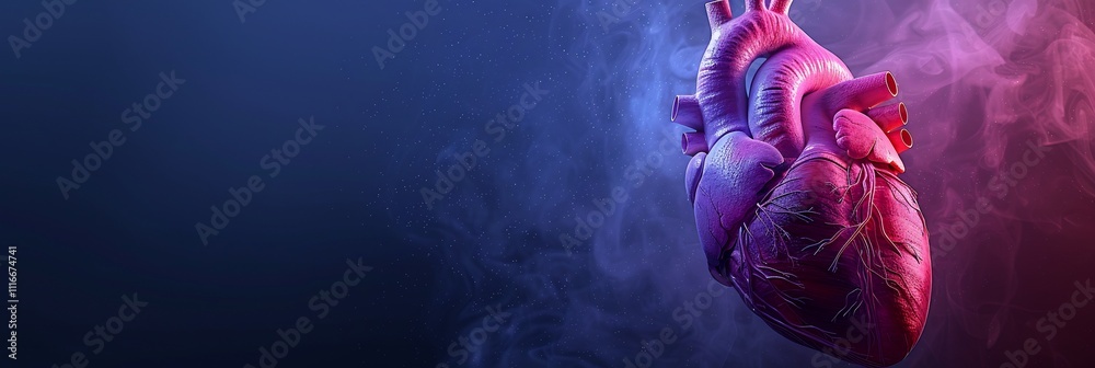 Cardiac imaging depicted futuristic cardiovascular scan where CT MRI ...