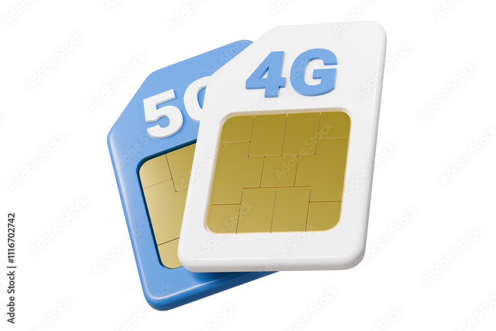 3D SIM Card with circuit microchips icon. Mobile phone cellular SIM ...