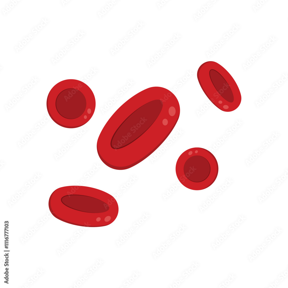 Red Blood Cells Icon Set Vector Design. Stock Vector | Adobe Stock