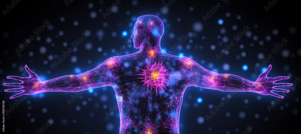 Scleroderma neon glow inflammation visualization showing how immune ...